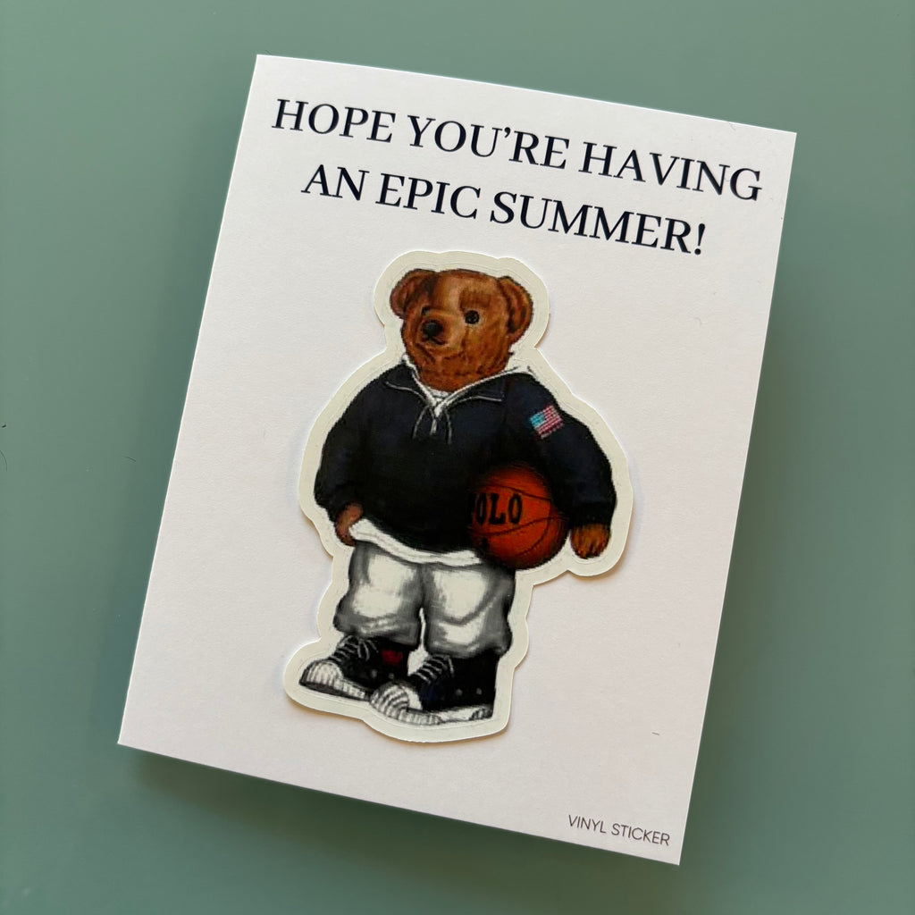 Polo Bear Sticker Note Card – Camprageous Gifts