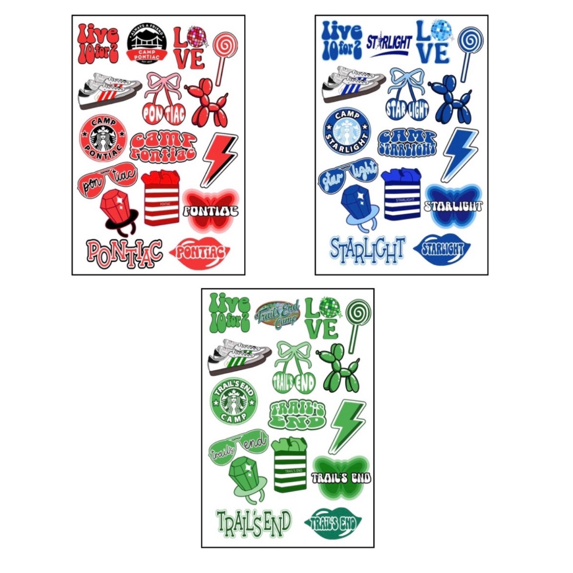 Preppy Camp Sticker Sheet – Camprageous Gifts