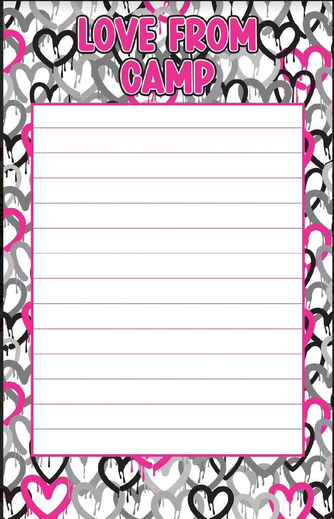 Graffiti Hearts Lined Notepad – Camprageous Gifts
