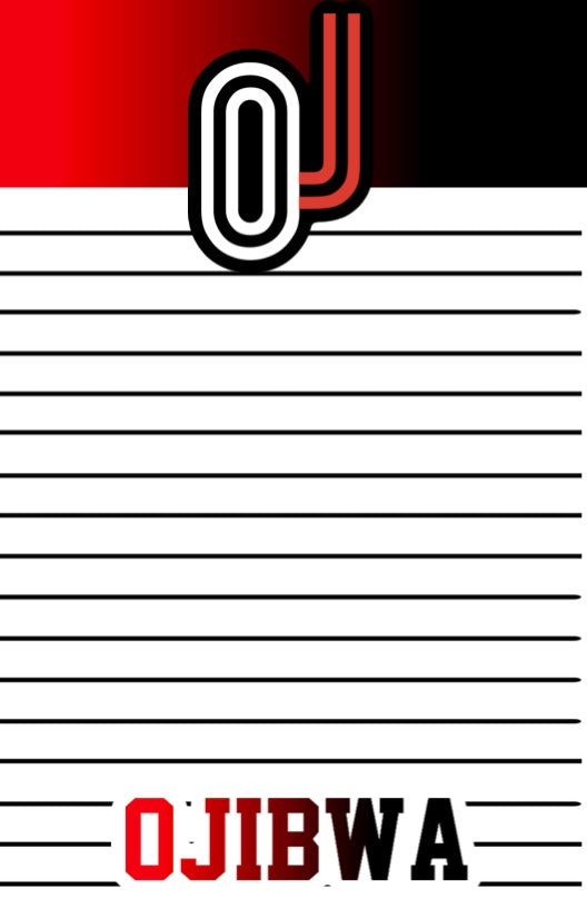 Stripey Initials Camp Notepad – Camprageous Gifts