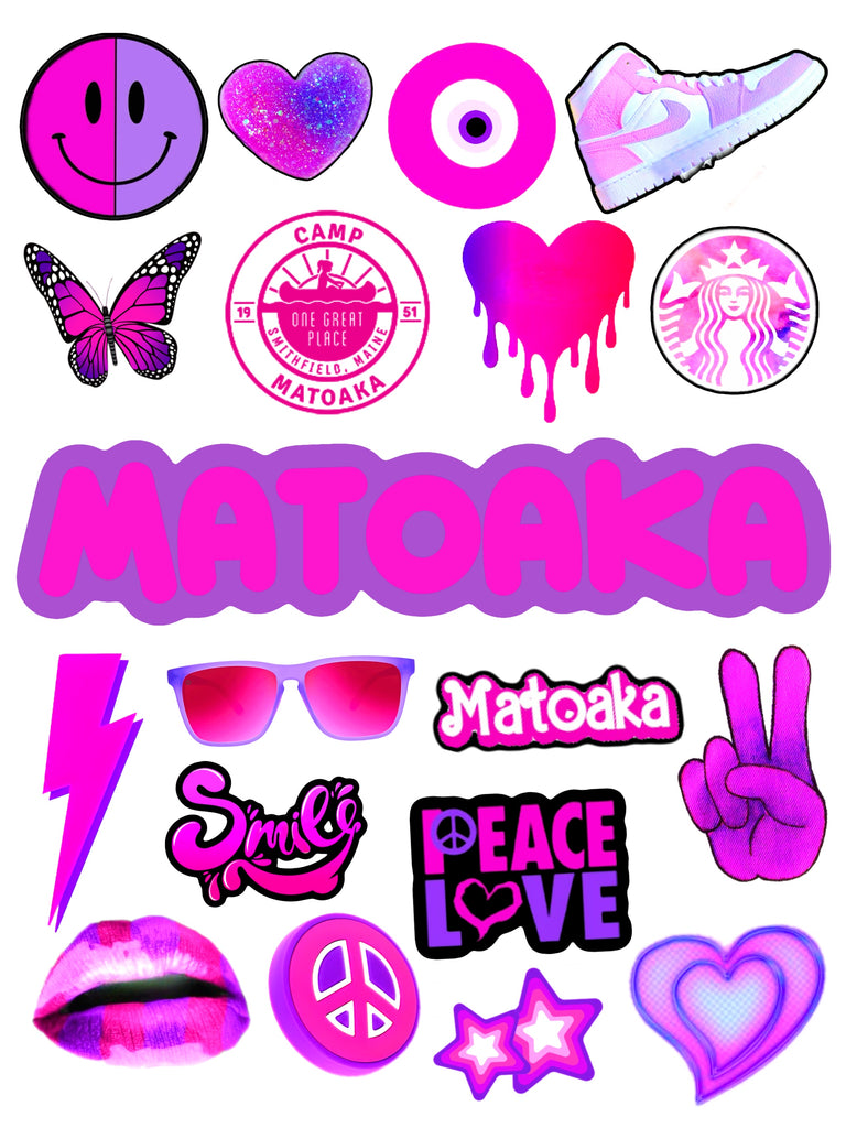 Pink Purple Girl Sticker Sheet – Camprageous Gifts
